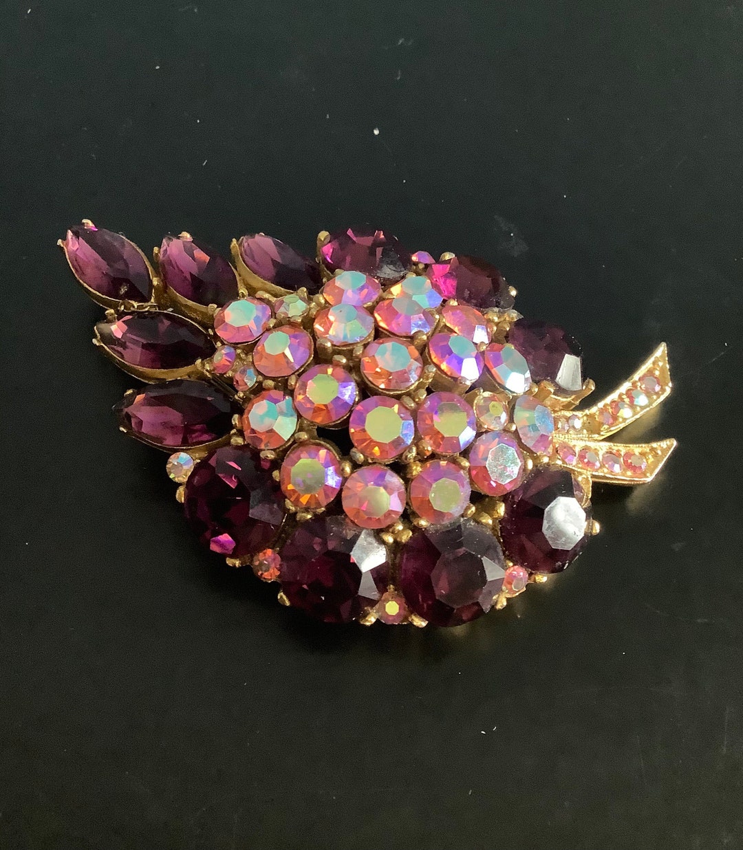 Broche en forme de feuille de sphinx rose et violet - Etsy France