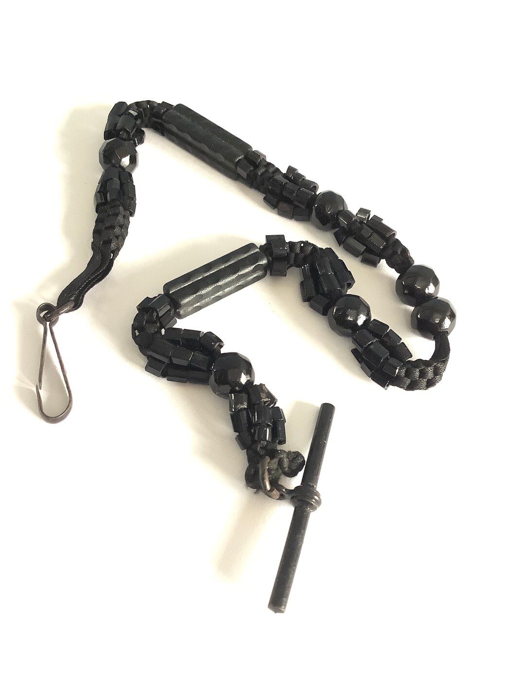 Victorian Black Jet Albert Chain - Etsy