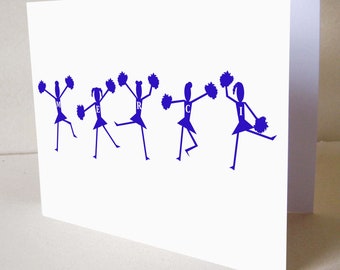 Cheerleader card | Etsy