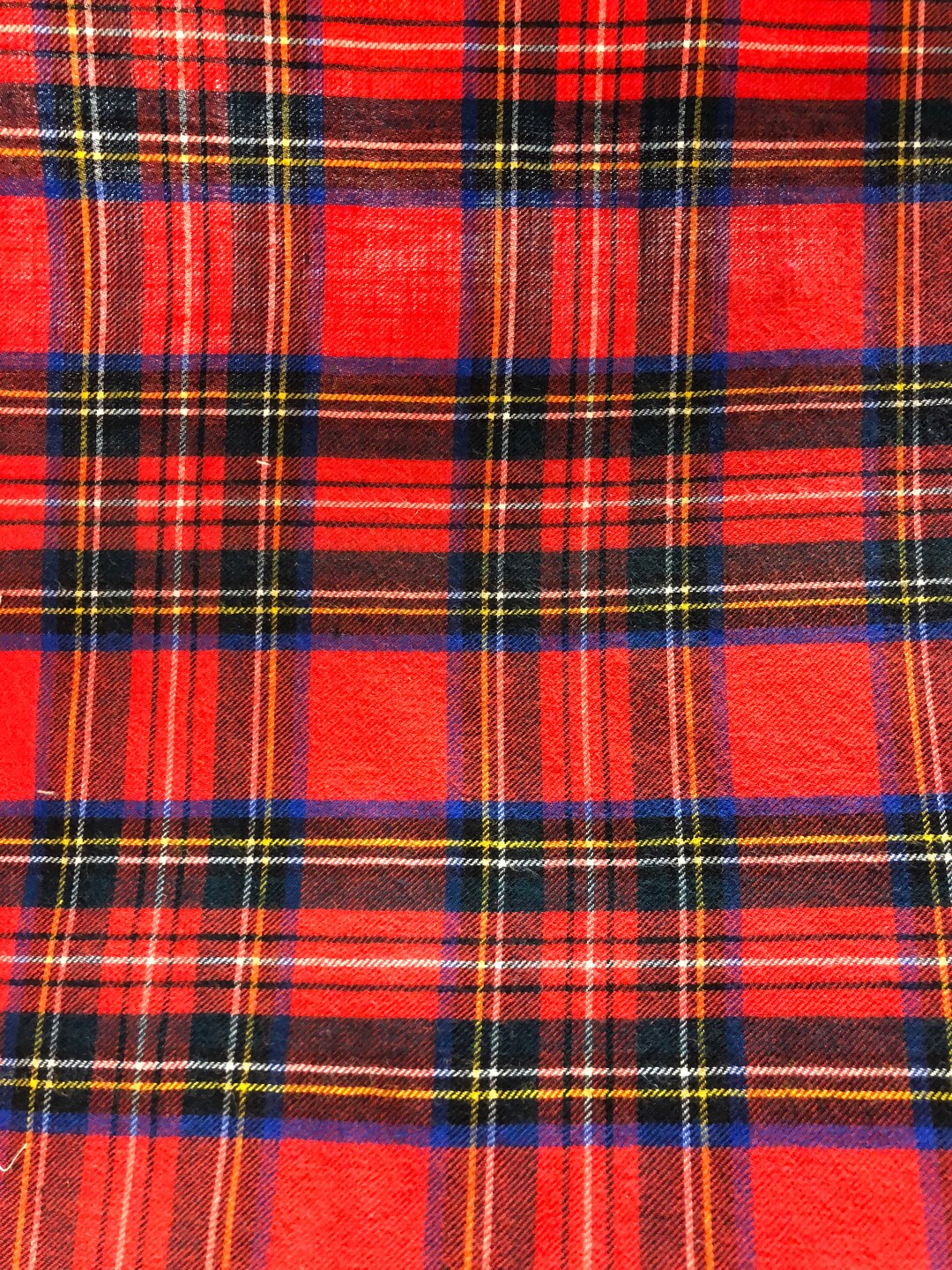 RARE Vintage English Viyella Red Plaid - Fabric by the Yard - 36 ...