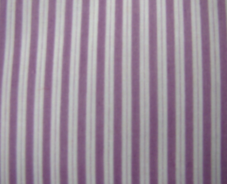 Vintage Dark Lavender and White 1/8 Stripe With Fine Lavender Line in ...