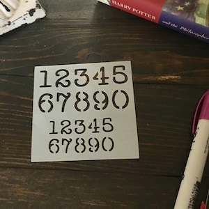 Typewriter Font Numbers Stencil - Etsy