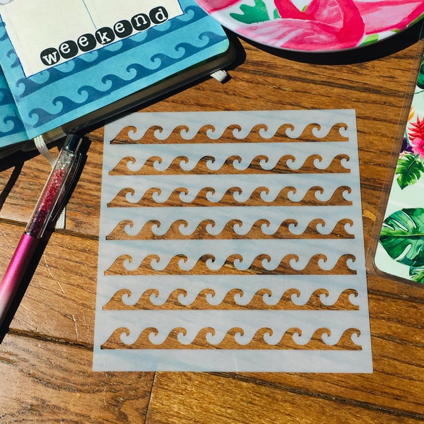 Wave Stencil - Etsy
