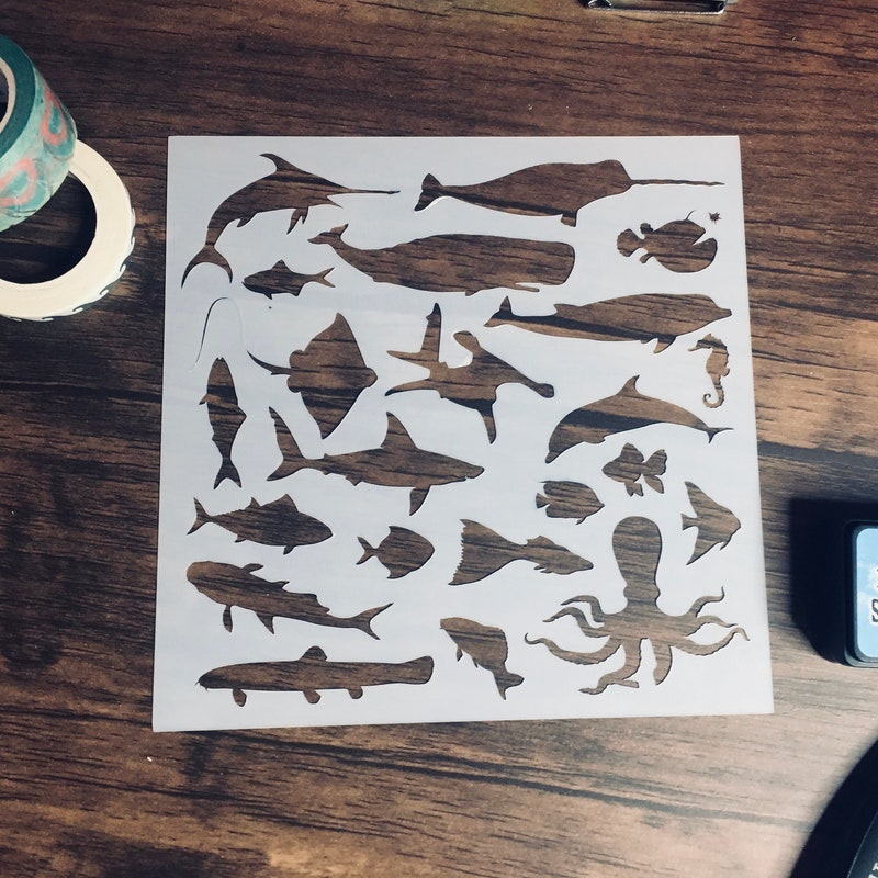 Sea Life Stencils - Etsy