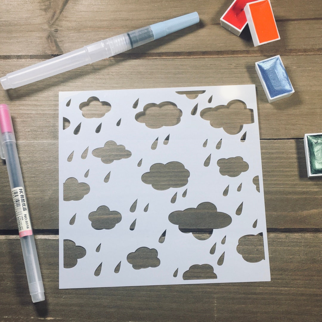 Rain Pattern Stencil /inking Cover Planner/bullet Journal/art Journal ...