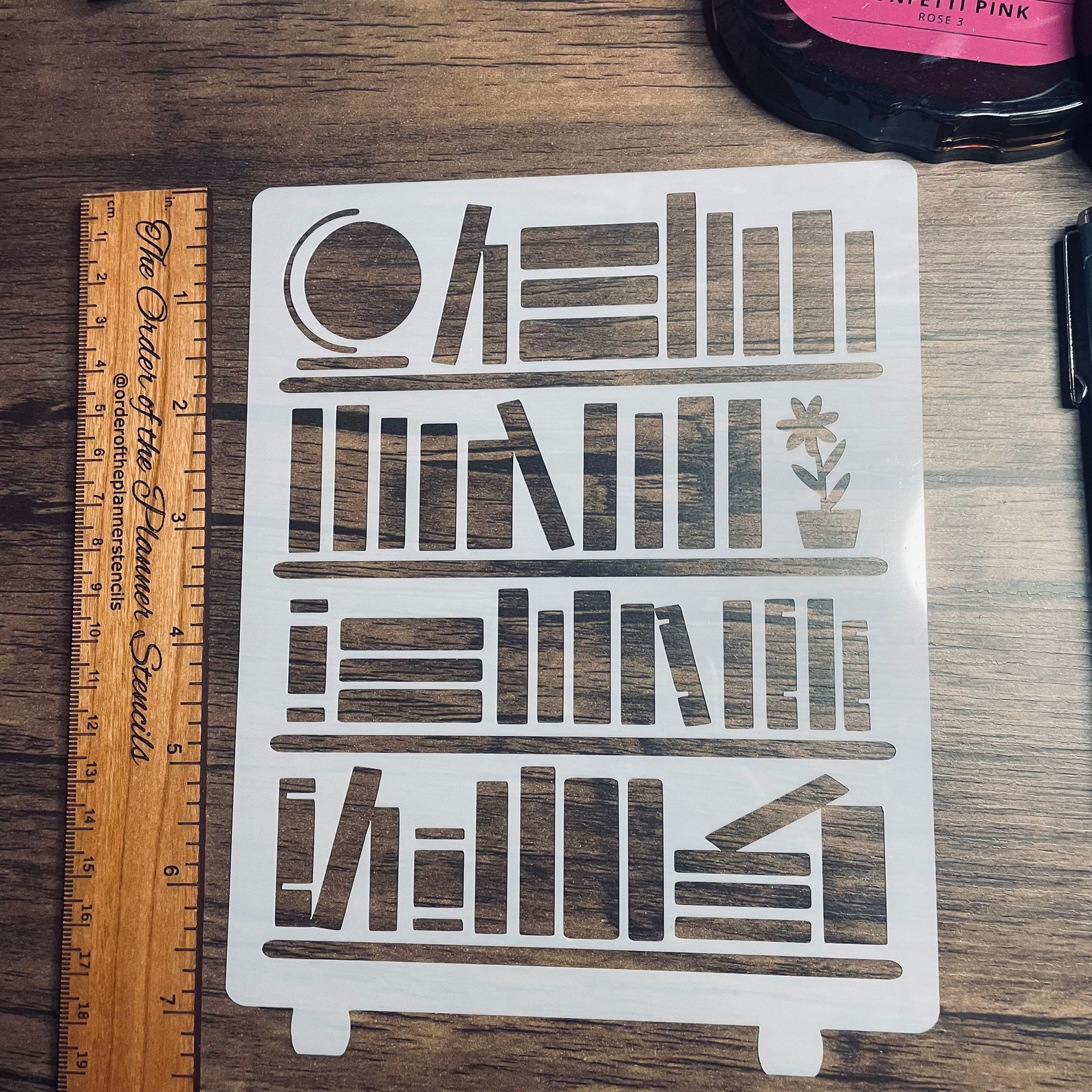 Reading Bookshelf Stencil Reading Planner Sized Lg - Etsy