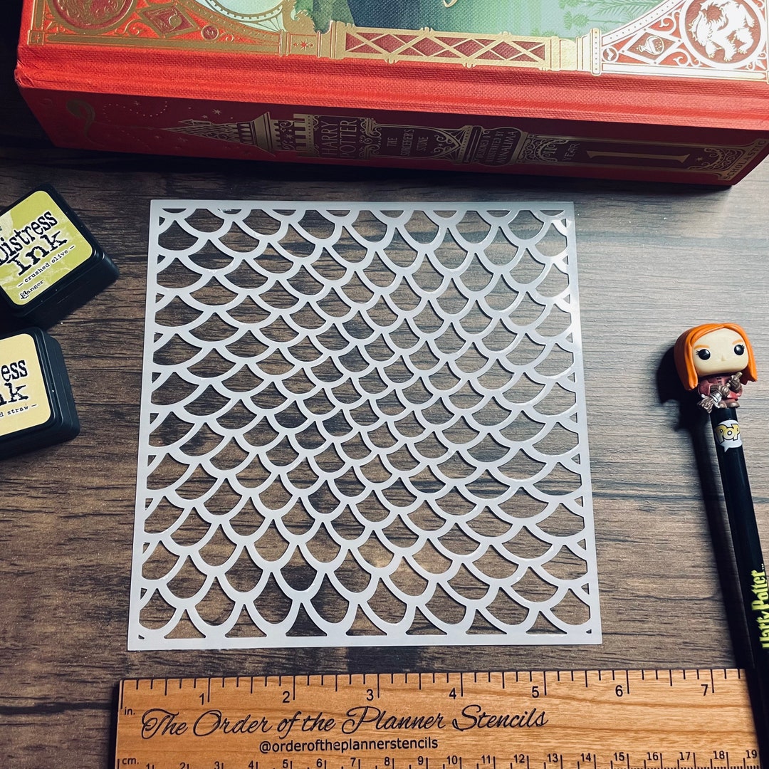 Fish Scales Stencil /inking Cover Planner/bullet Journal/art Journal ...