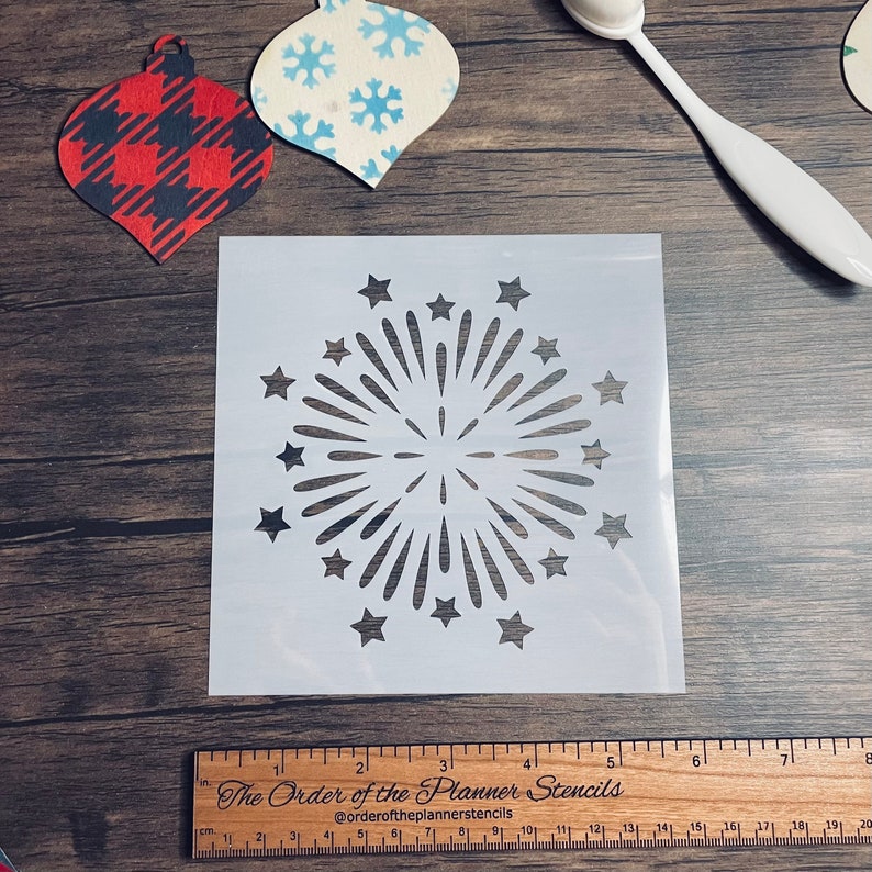 Large Fireworks four Varieties Stencil Planner/bullet | Etsy