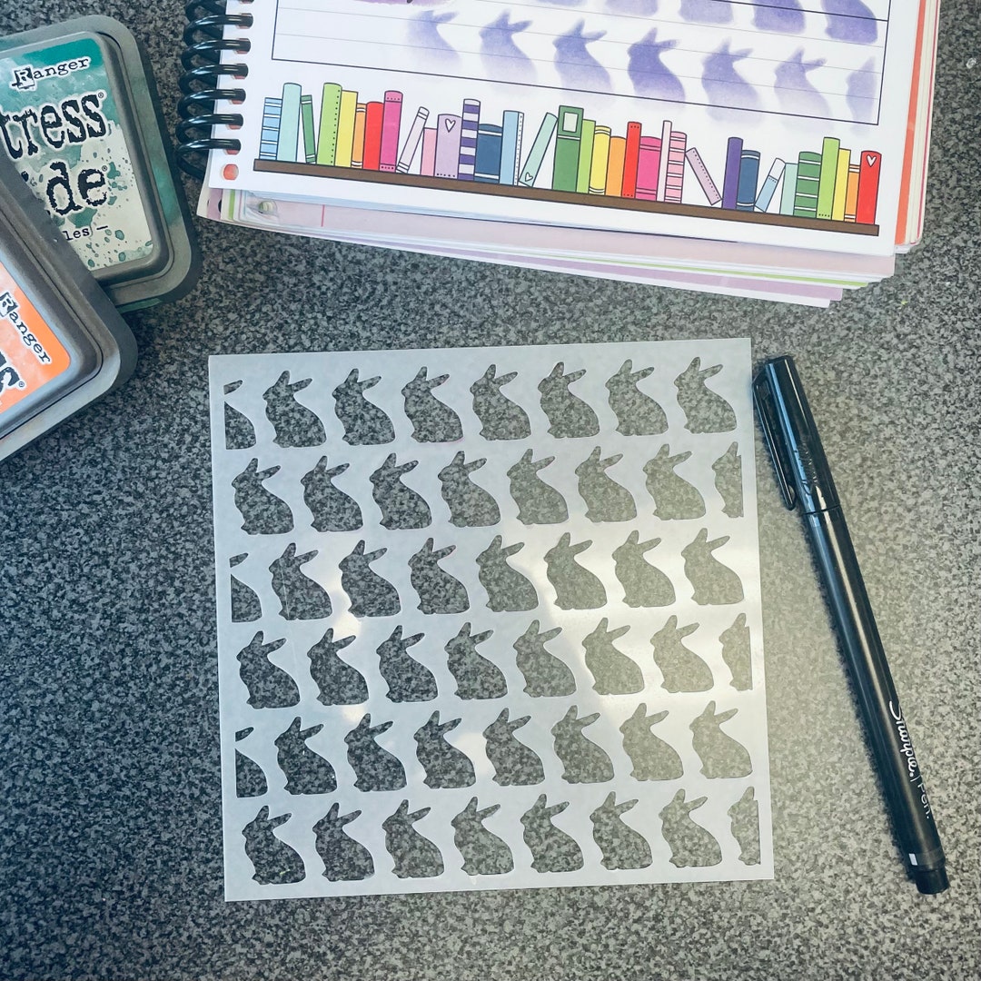 Rabbits Stencil Planner/bullet Journal/art Journal/inking Stencil/ Bujo ...