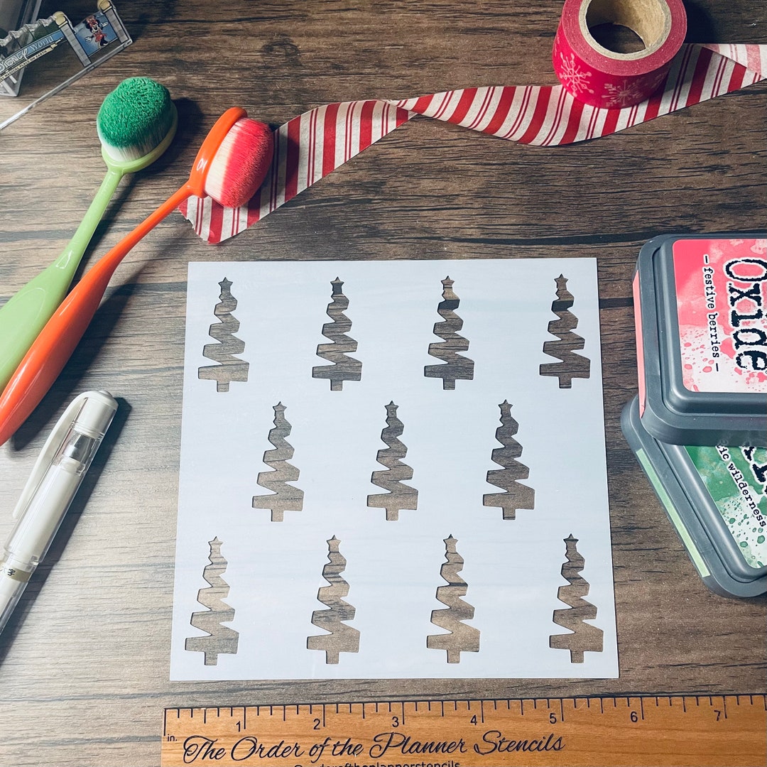 Line Tree Pattern Stencil: Planner, Journal, Card Making - Etsy
