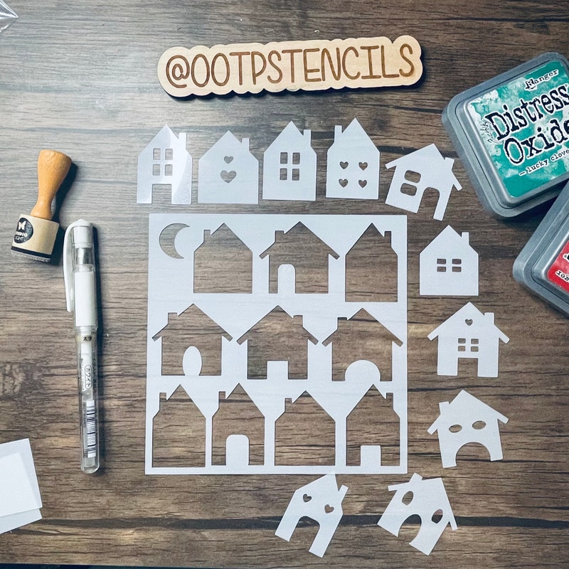 House Stencil - Etsy