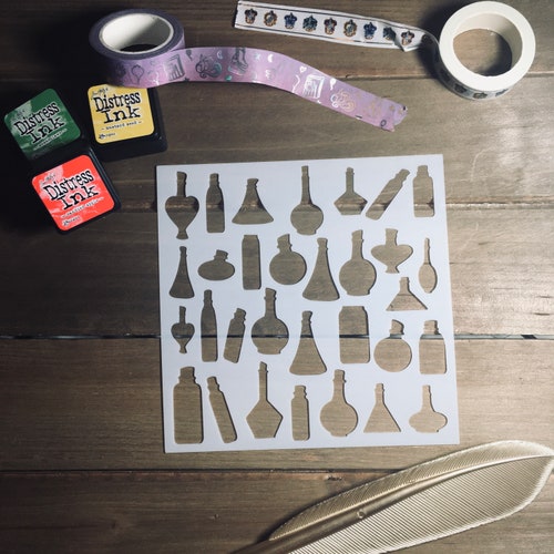 Book Washi Inking Stencil-art Journal Planner Stencil | Etsy