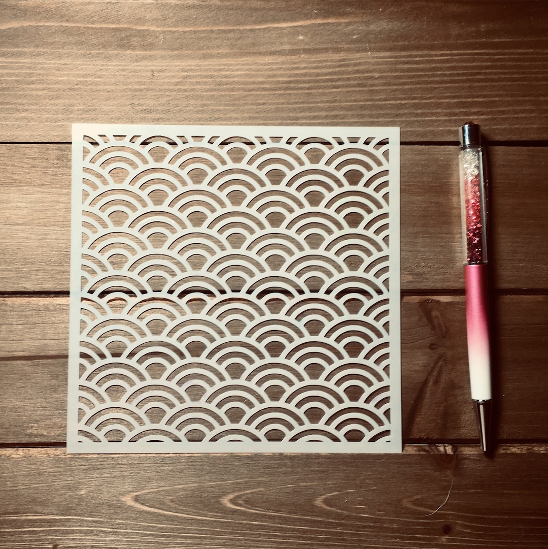 Rainbow Scales Stencil /inking Cover Planner/bullet Journal/art Journal ...