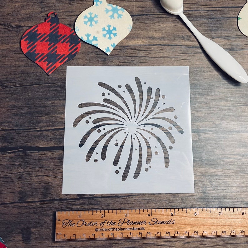 Large Fireworks four Varieties Stencil Planner/bullet | Etsy
