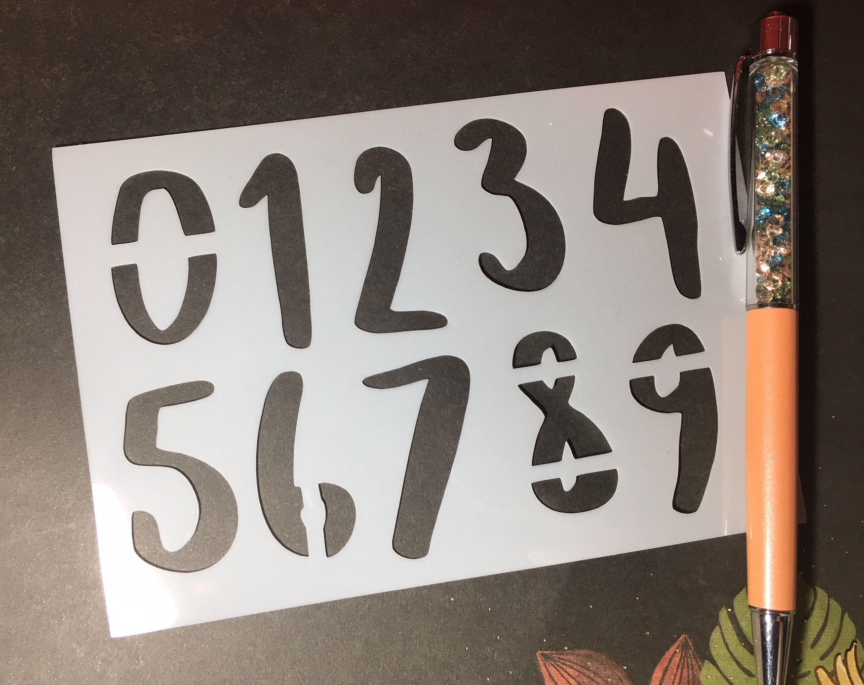 Whimsy Font Numbers Stencil - Etsy Canada