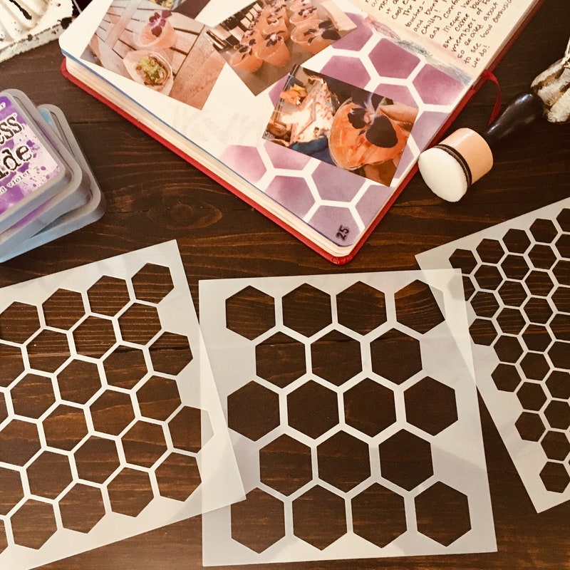 Hexagon Stencil - Etsy