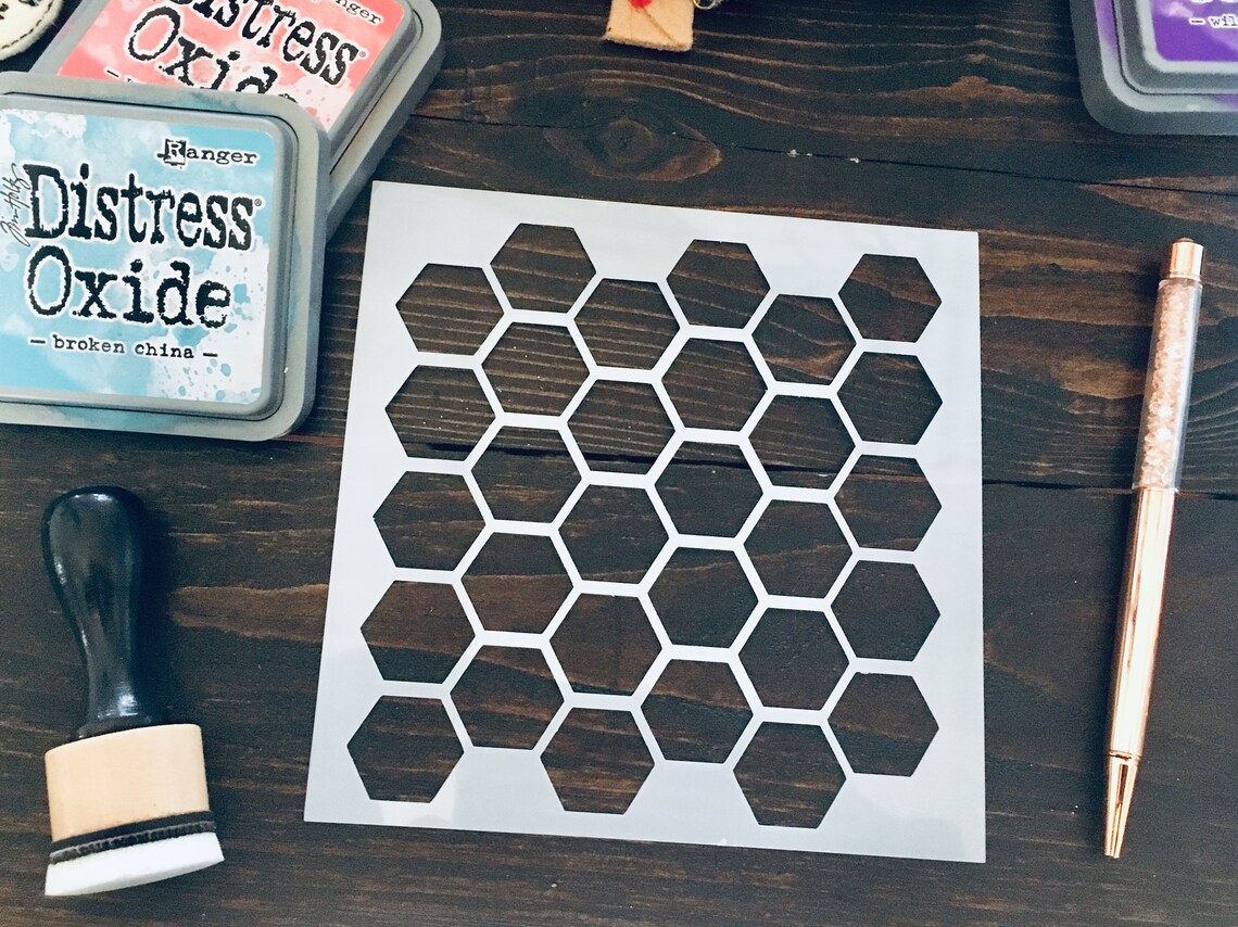 Hexagon Stencil-journaling Basics-planner Stencil Cookie - Etsy