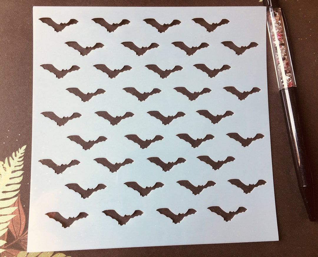 Bats 1 Planner/bullet Journal/art Journal/inking Stencil - Etsy