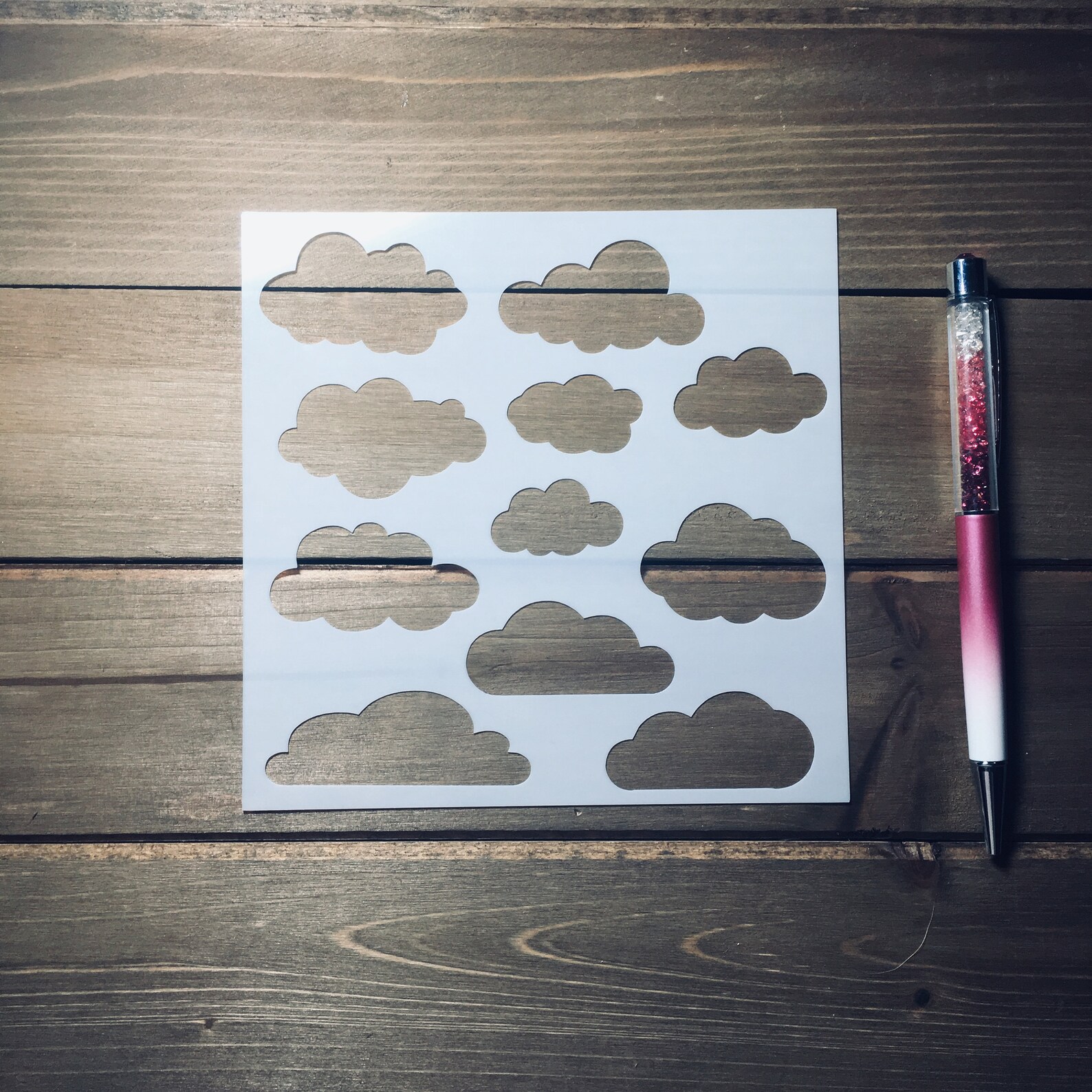 Clouds Stencil /inking Cover Planner/bullet Journal/art | Etsy