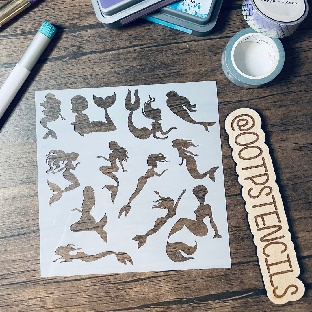 Mermaid Version 2 Stencil Planner/bullet Journal/art Journal/inking ...