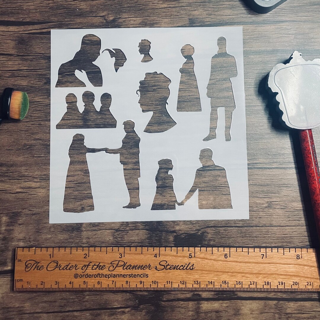 Regency People Stencil Planner/bullet Journal/art Journal/inking ...