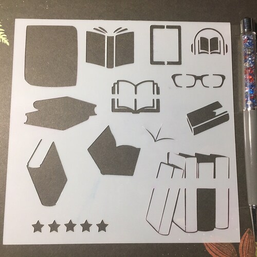 Reading Bookshelf Stencil Small A5 Planner/bullet Journal/art - Etsy