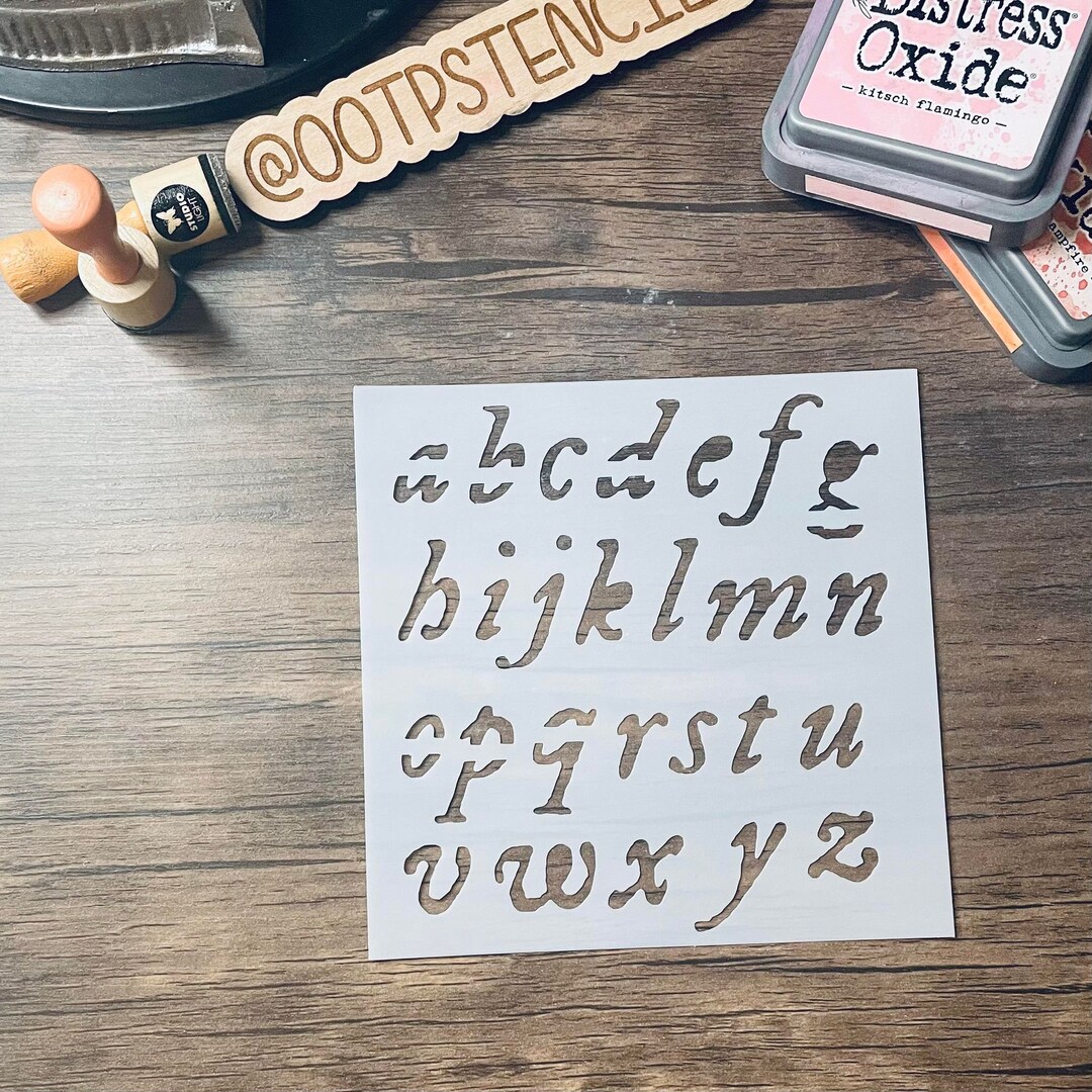 Folky Font Stencil Lower Case small and Large Available - Etsy
