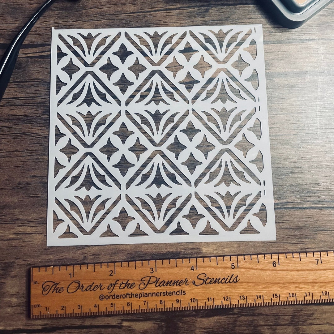 Regency Tiles Stencil Planner/bullet Journal/art Journal/inking Stencil ...