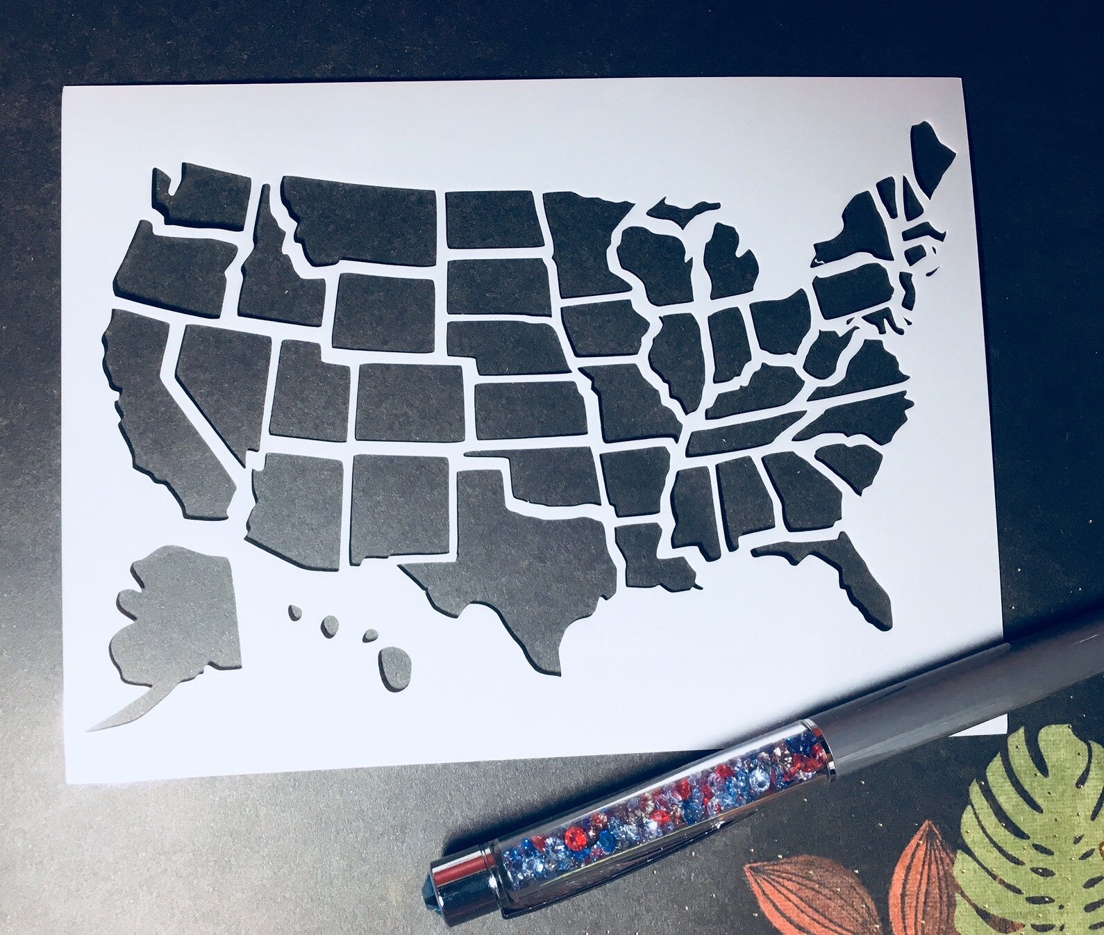 USA Map Stencil - Etsy