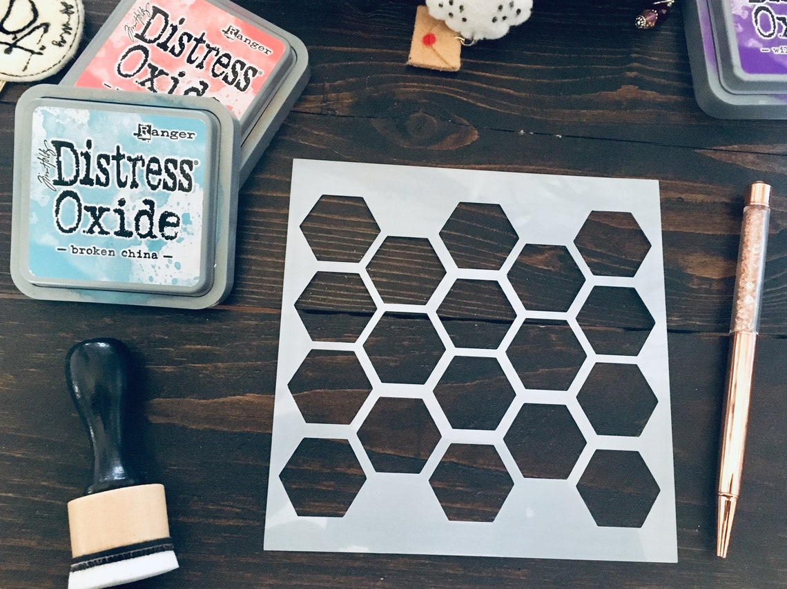 Hexagon Stencil-journaling Basics-planner Stencil Cookie - Etsy