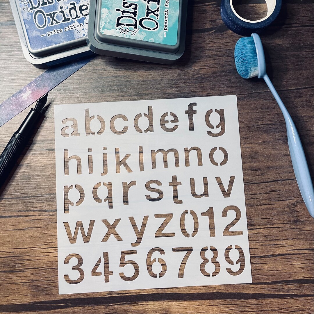 12am Font Lower Case Stencil Planner/bullet Journal/art Journal/inking ...