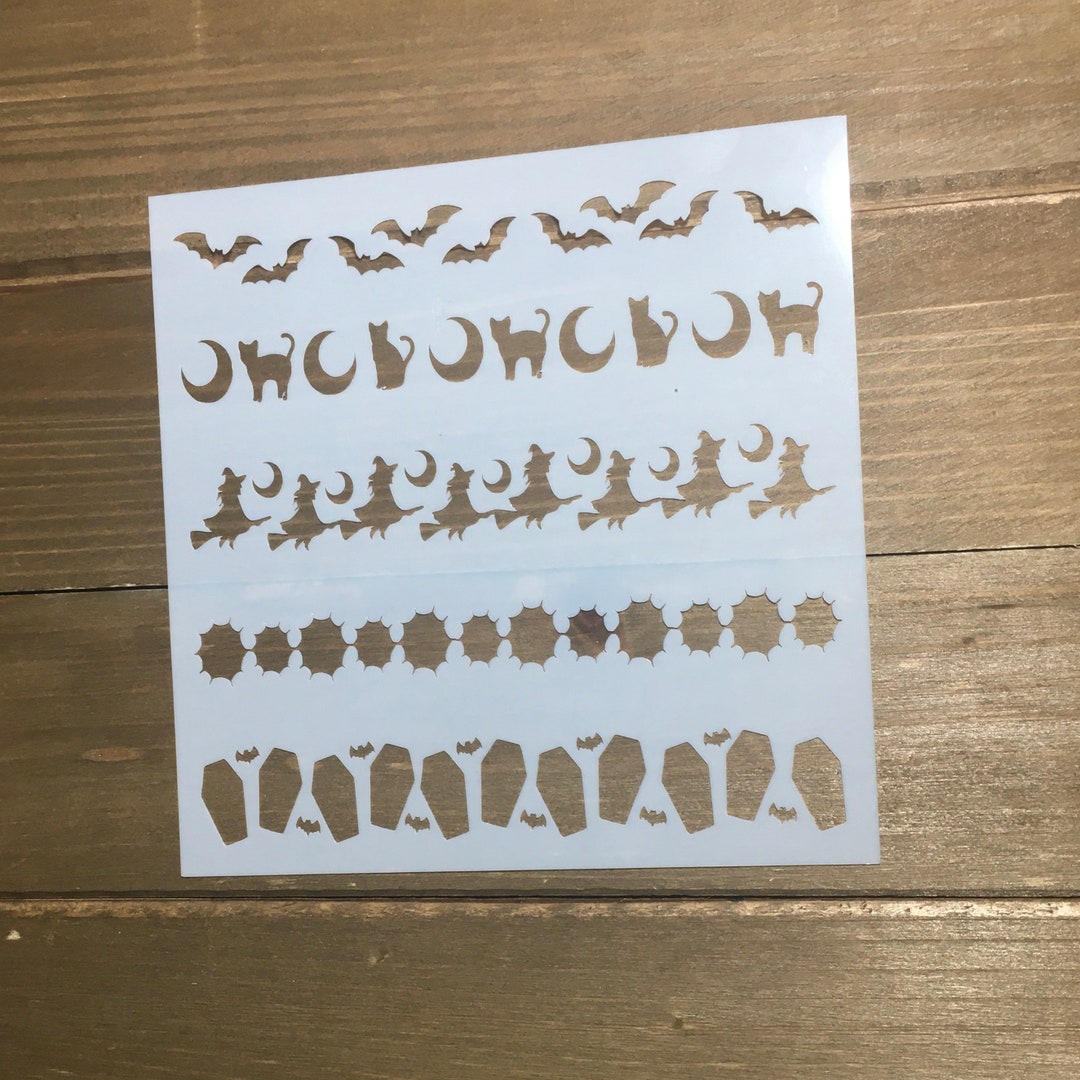 Halloween Washi Strip Stencil: Planner, Journal, Art Inking - Etsy