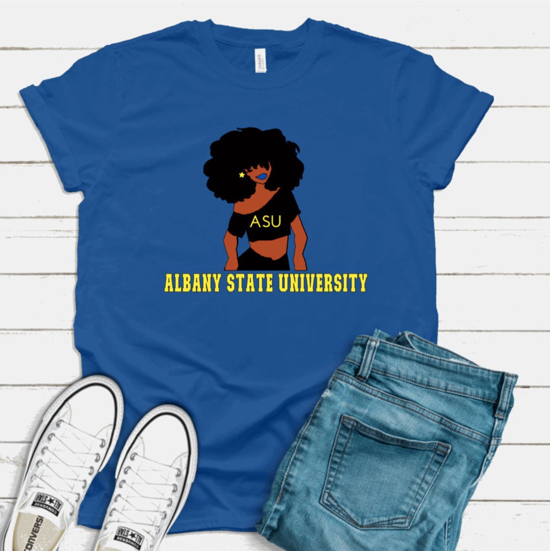 Albany State University T-shirt: ASU Afro Girl, HBCU Golden Rams - Etsy
