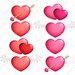 Valentine Cupid & Hearts Clip Art: Digital Download, Clipart ...