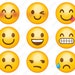 Emoji Clip Art Smiley Faces: Digital Download, High Resolution, Clipart ...