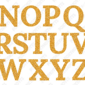 Gold Glitter Sparkle Alphabet Clip Art: Digital Download - Etsy Canada