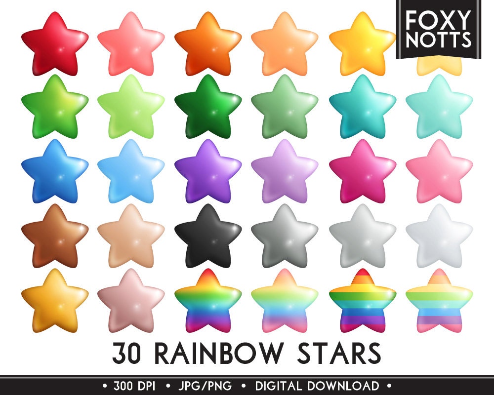 Pastel Stars Clip Art