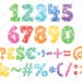 Rainbow Polka Dot Alphabet & Numbers Clip Art: Digital Download, Font ...