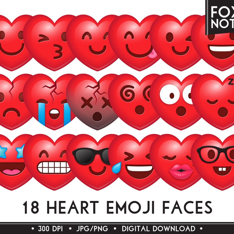 Emoticon Clip Art - Etsy