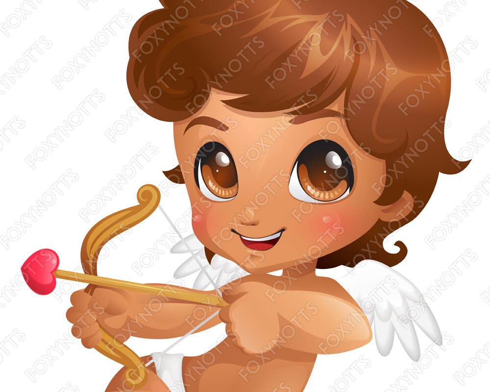 Valentine Cupid & Hearts Clip Art: Digital Download, Clipart ...