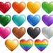 Rainbow & Pastel Heart Clip Art: Digital Download, Clipart ...