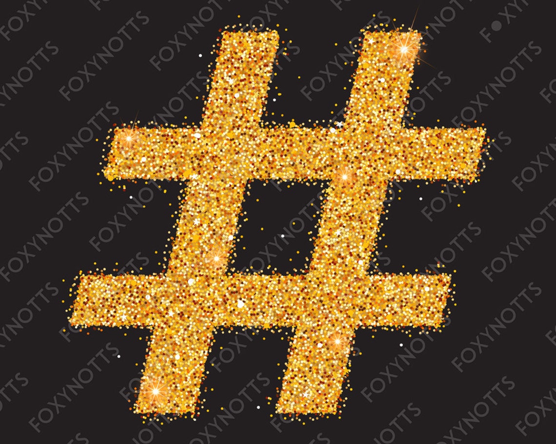 Gold Glitter Sparkle Numbers & Symbols Clip Art : Digital Download ...