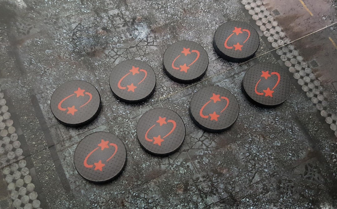 Marvel Crisis Protocol Compatible. Dazed/exhaustion Red Token Set - Etsy