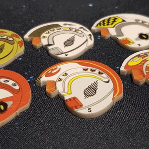 Star Wars X-wing Compatible V2 Acrylic Colour Printed Gaming Red ...