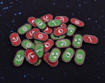 Star Wars Armada Compatible V2 Acrylic Colour Printed Gaming Tokens ...