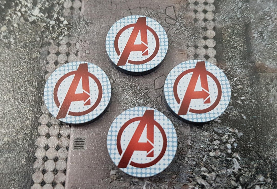 Marvel Crisis Protocol Compatible. Avengers Affiliation Token Set - Etsy