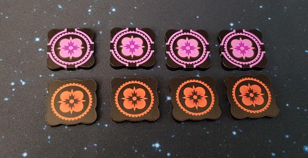 Star Wars X-wing Compatible V2 Acrylic Colour Printed Gaming Force ...