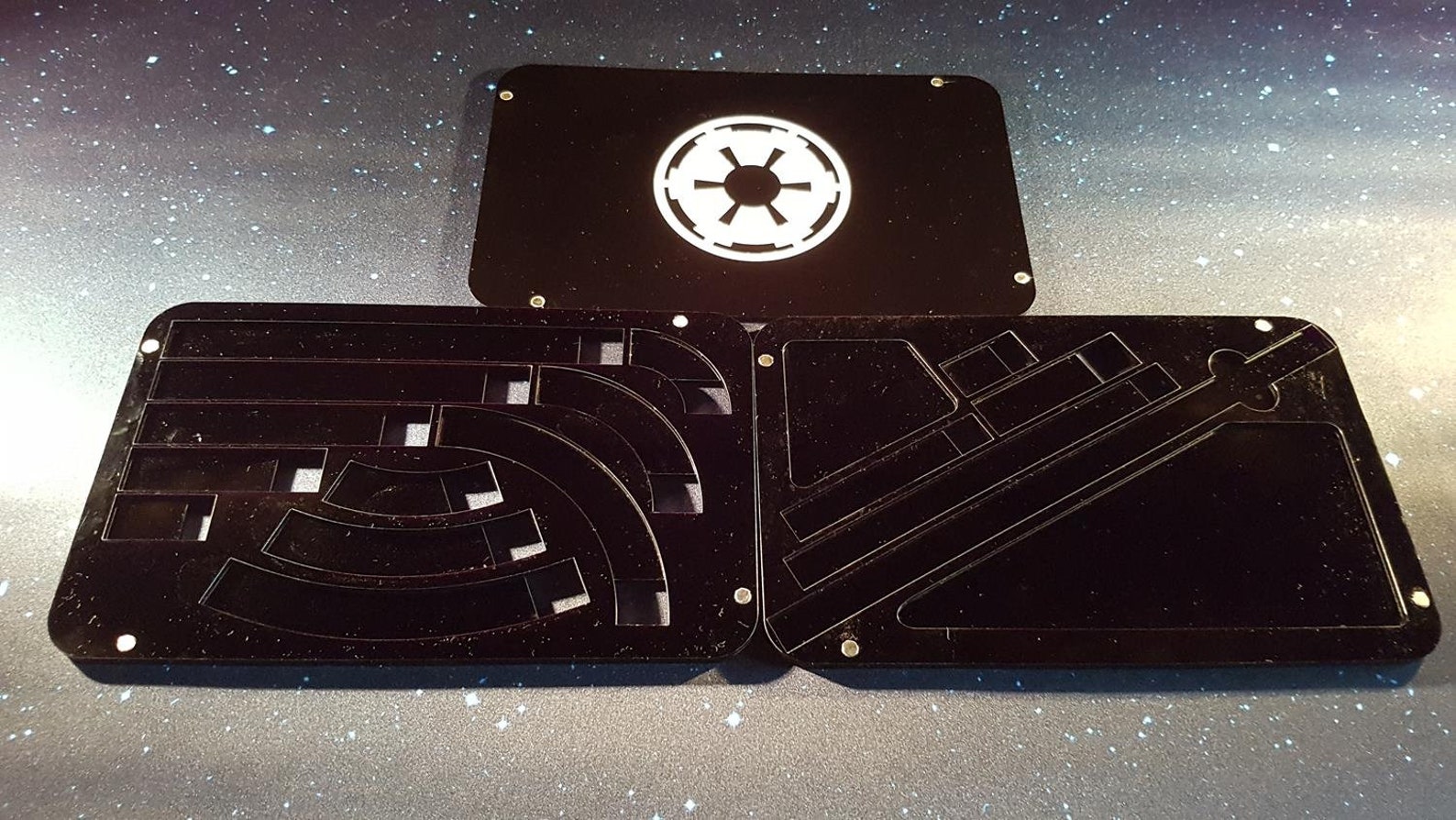 Star Wars X-wing Compatible V2 Acrylic Gaming Template Tray. Imperial ...