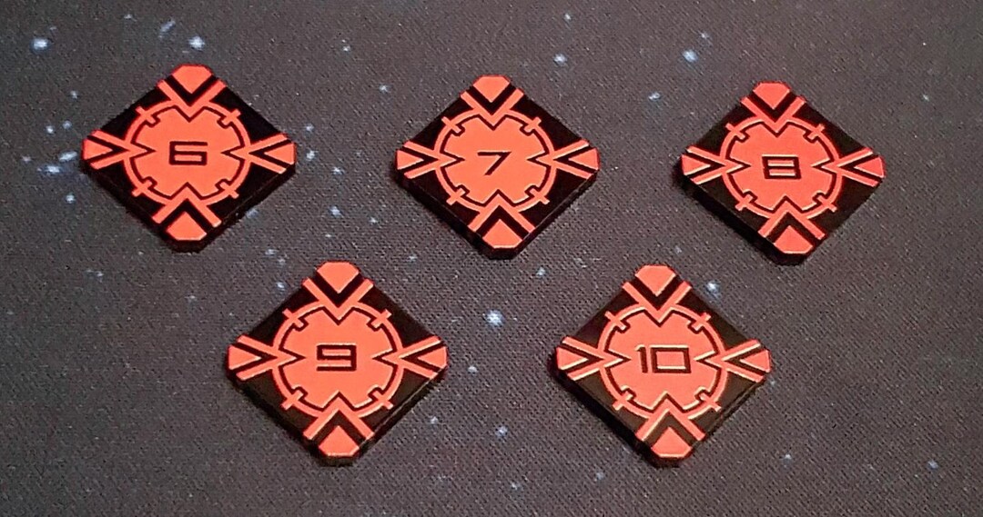 Star Wars X-wing Compatible V2 Acrylic Colour Printed Target Lock ...
