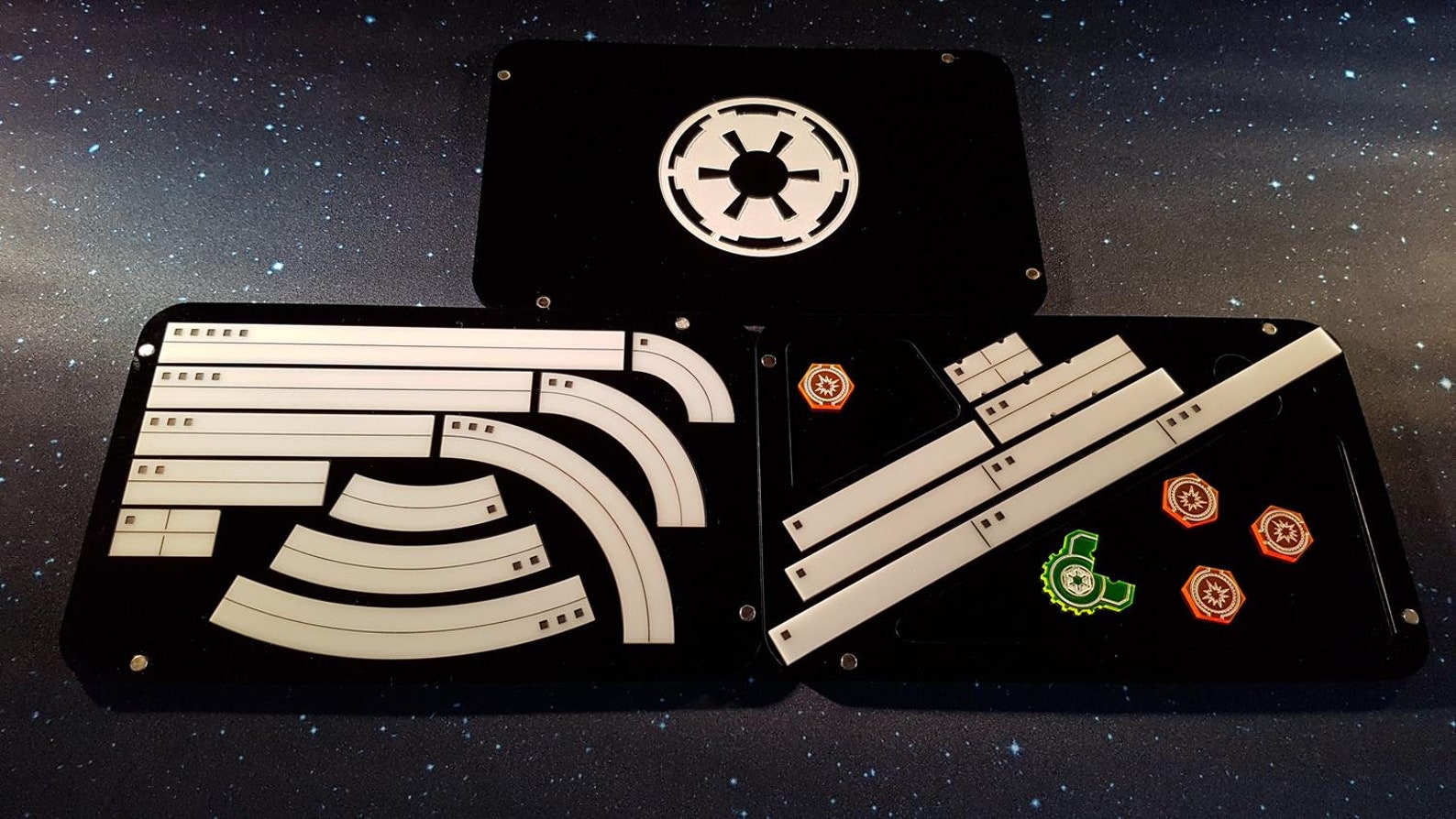 Star Wars X-wing Compatible V2 Acrylic Gaming Template Tray. Imperial ...